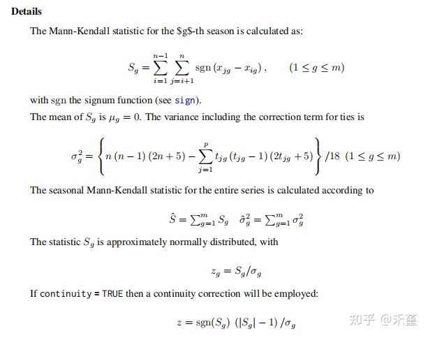 R语言 | 季节性Mann Kendall检验 同时显示趋势和显著性 - 知乎