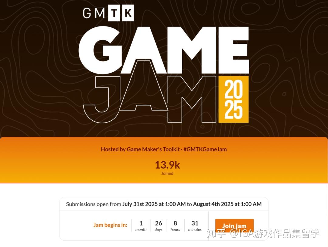 一年一度的GMTK Game Jam即将开赛！赶紧来一起参加百万级用户游戏开发大赛吧！ - 知乎