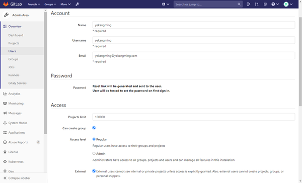 GitLab Admin Area - 知乎