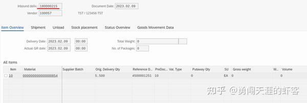 SAP MM内向交货单的凭证流 - 知乎