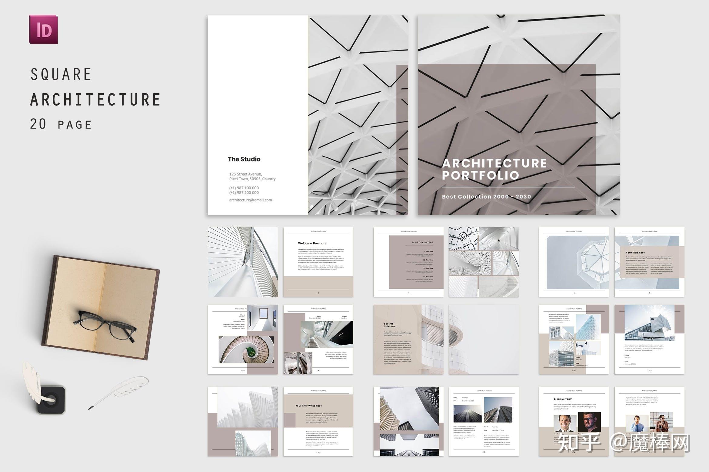 简约风格画册设计分享！画册InDesign模板下载 - 知乎