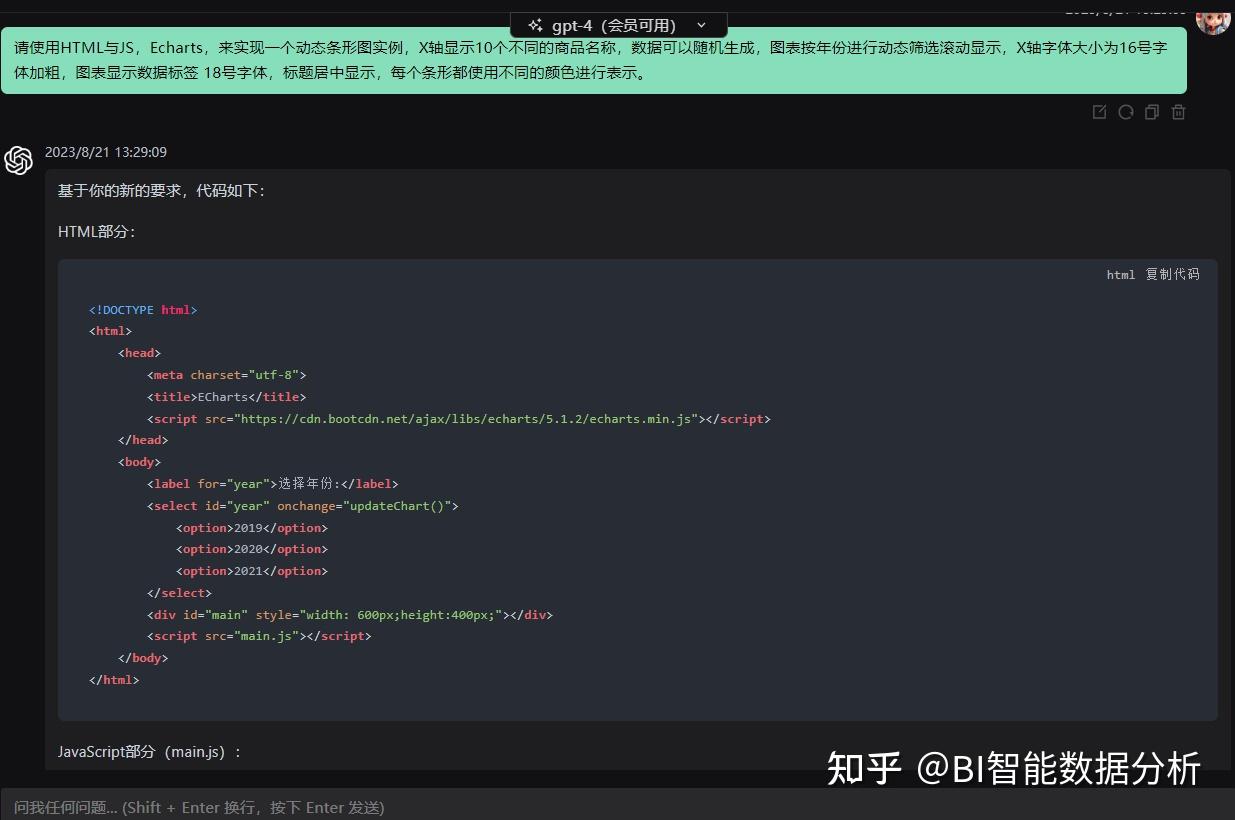 AIGC ChatGPT 动态可视化图表实践操作 - 知乎