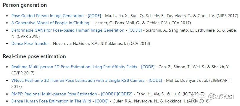 GitHub：人体姿态估计最全资料集锦 - 知乎