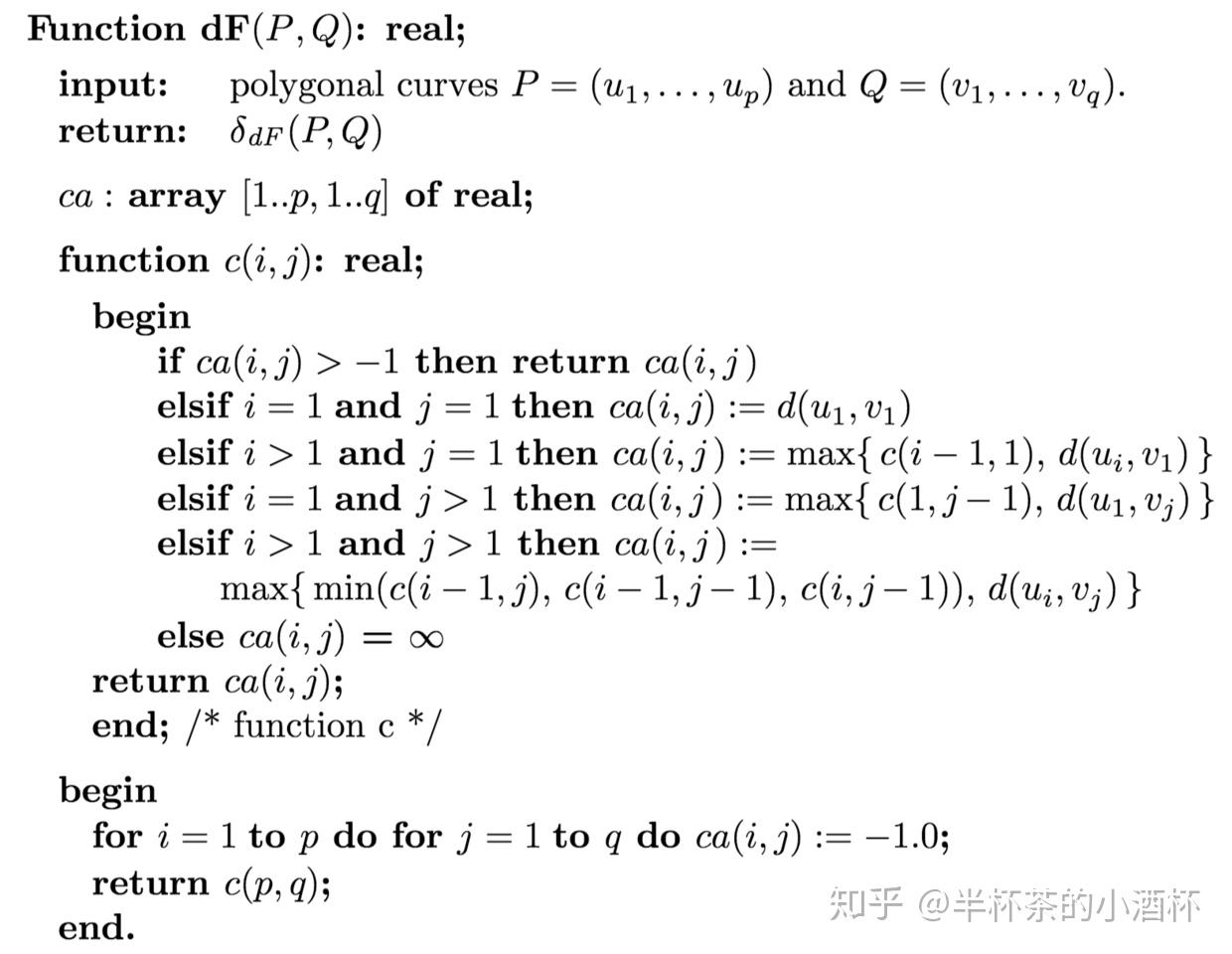 Map Matching-轨迹相似性度量算法-Discrete Frechet Distance - 知乎