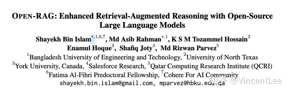 Open-RAG：将开源LLM模型集成为高效RAG模型 | ENMLP'24 - 知乎