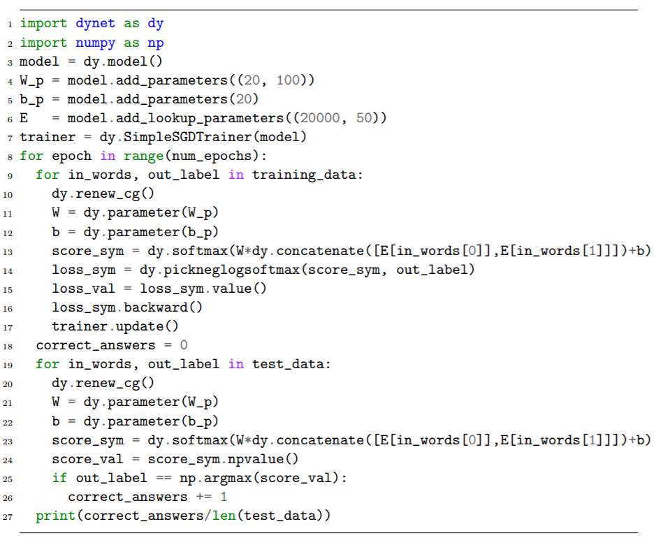 动态神经网络工具包DyNet：比Theano和TensorFlow更快 - 知乎