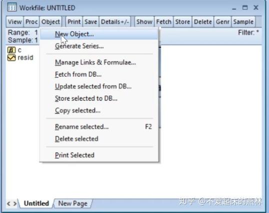 Eviews基础操作及OLS回归 - 知乎