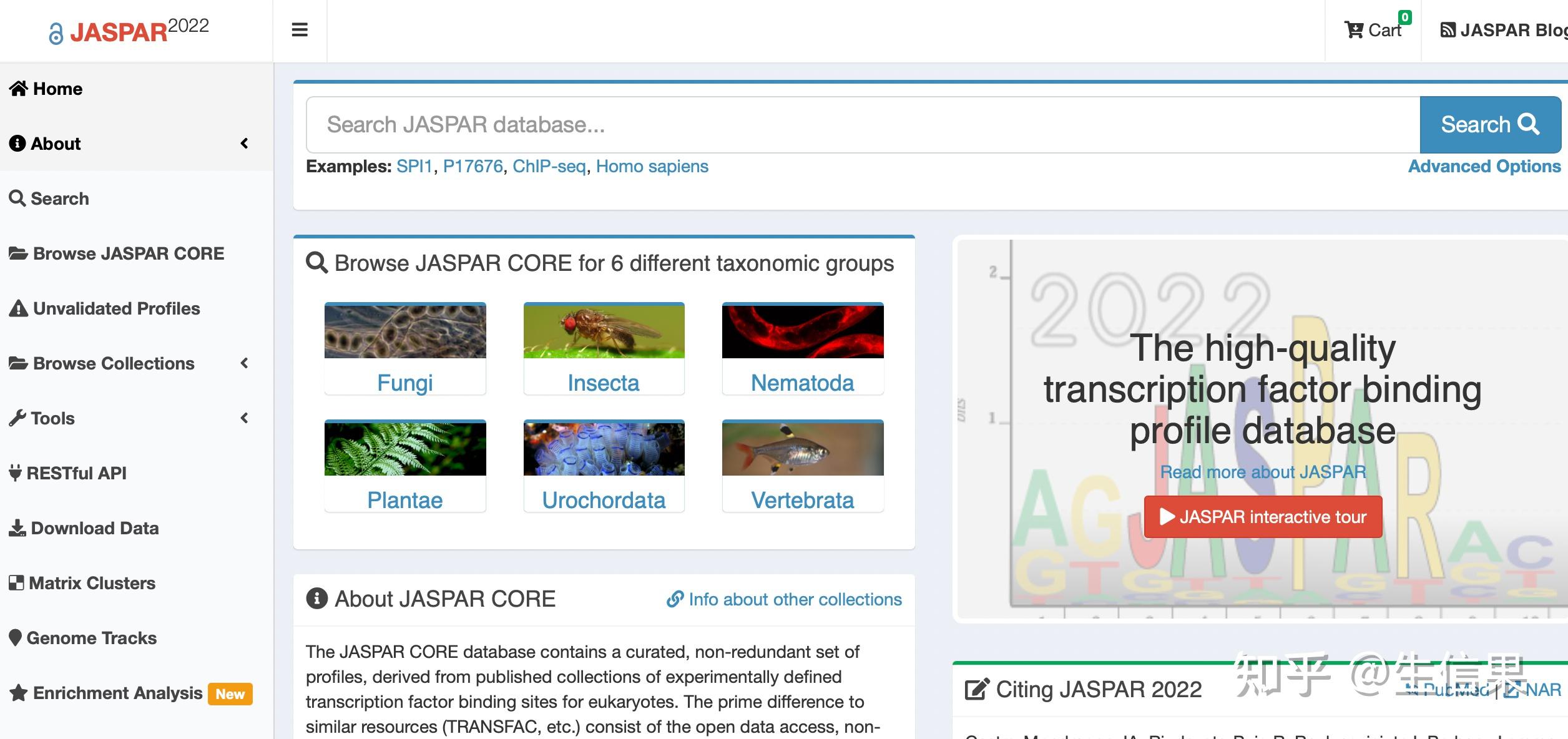 JASPAR——可预测转录因子DNA结合蛋白结合识别位点的数据库 - 知乎