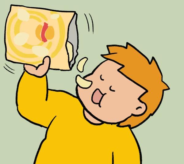 怎样吃薯片才能不弄脏手？薯片：你这老6我真的服了 知乎