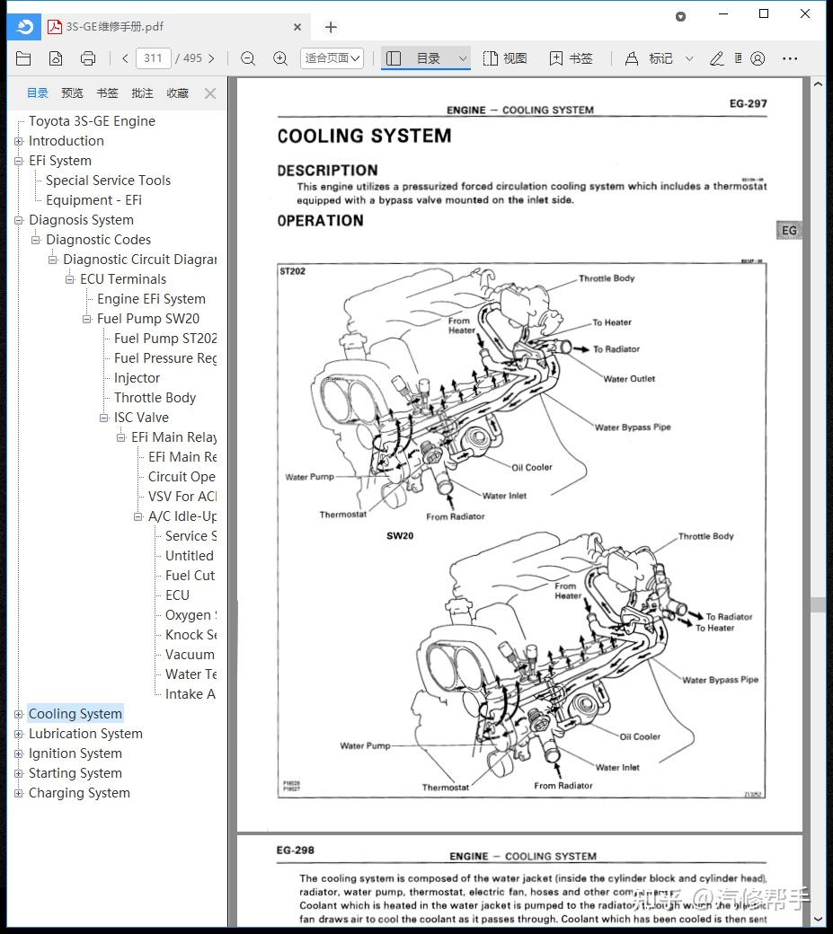 丰田雅马哈3SGE/3SGTE/5SFE发动机原厂维修手册资料正时校对大修扭力3S-GE/3S-GTE/5S-FE - 知乎