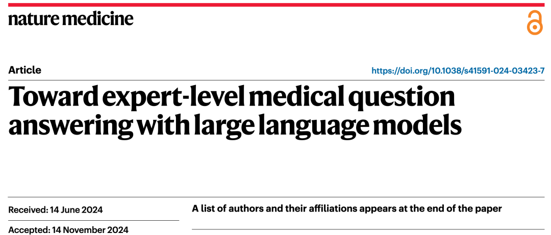 Nat. Med. | AI医生来了！新一代医疗语言模型Med-PaLM2展现专家级诊疗能力 - 知乎