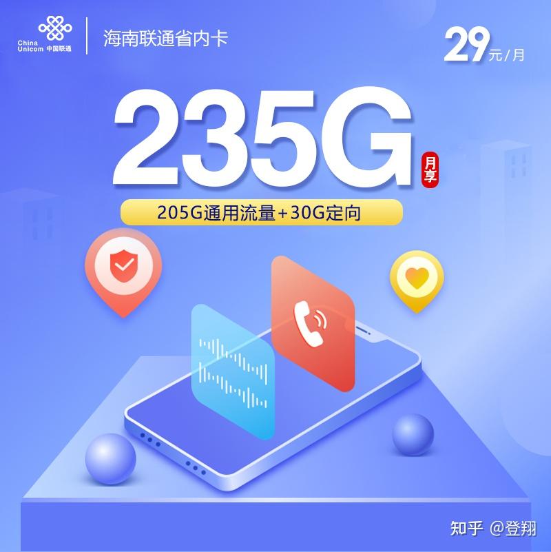 海南联通王者归来！流量卡29元235G！长期套餐！5G黄金速率！只发海南 - 知乎