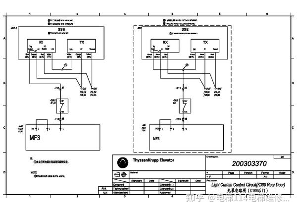 蒂森GL1电梯电气原理图 - 知乎