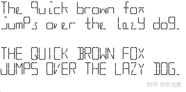 自制16 segment display字体 - 知乎