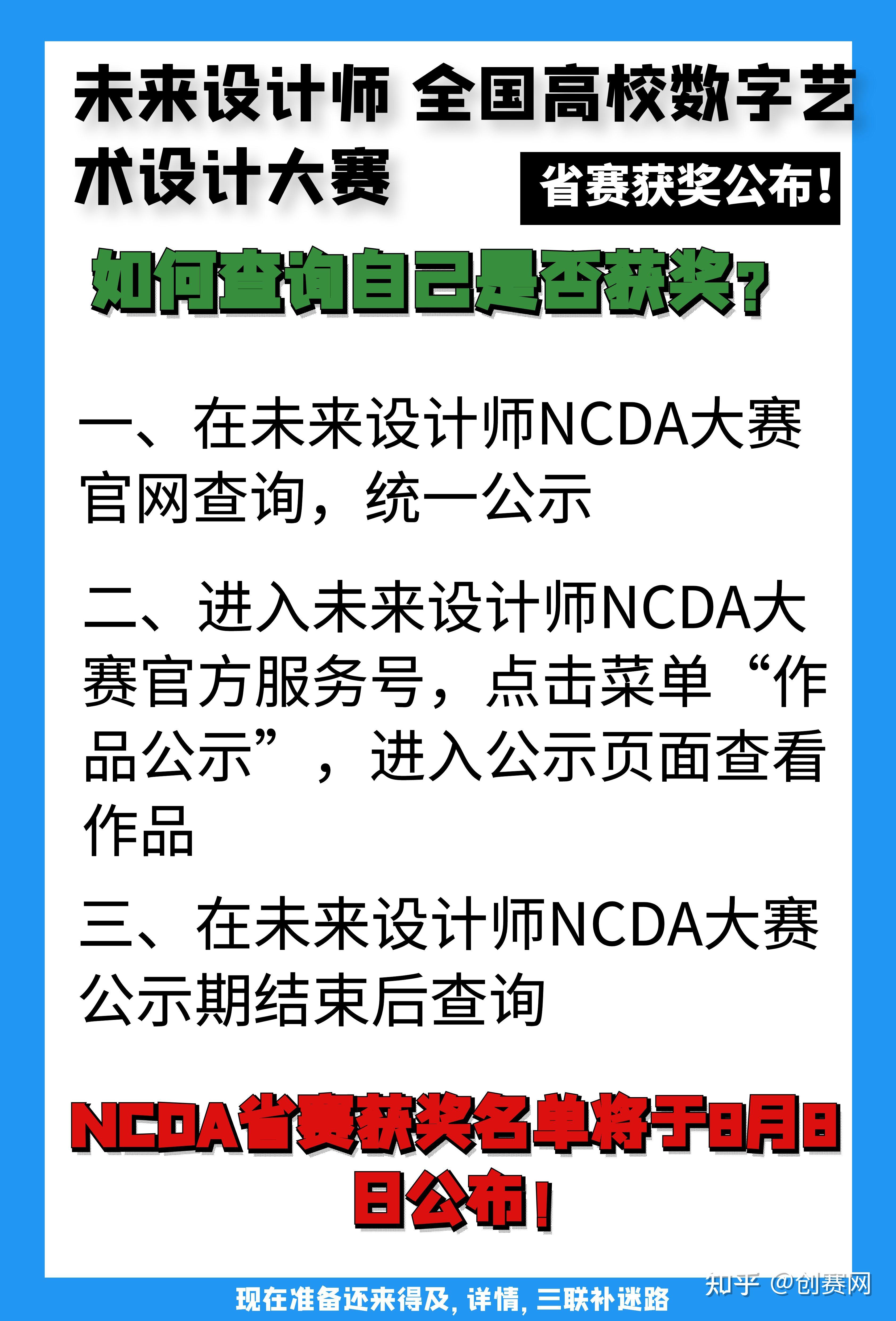 高含金量的NCDA大赛获奖结果出来啦？ - 知乎
