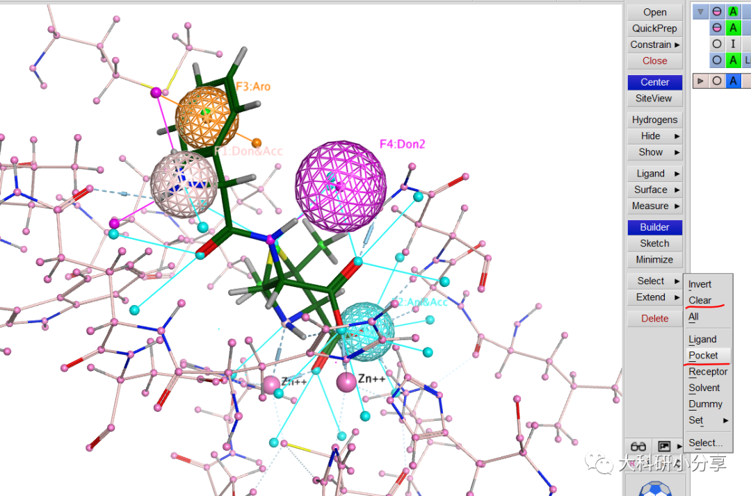 使用MOE构建基于受体的药效团特征并执行化合物筛选 - 知乎