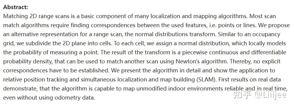 《The Normal Distributions Transform: A New Approach to Laser Scan ...