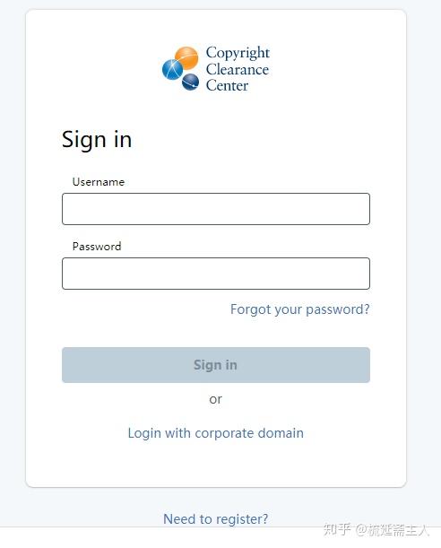 Copyright Clearance Center使用失败案例 - 知乎