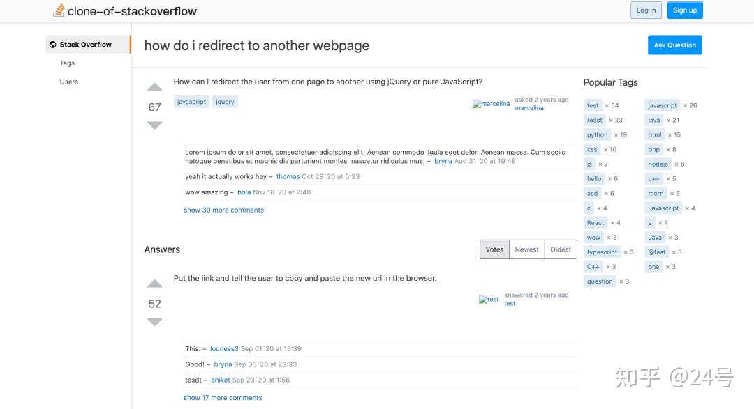 10 个 GitHub 上的前端高仿项目 - 知乎