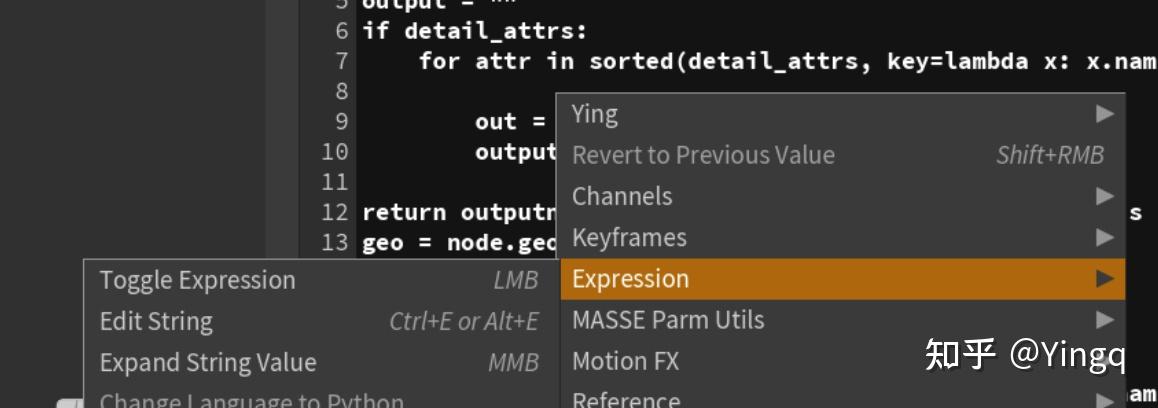 在Houdini节点中写表达式的各种方法 - 知乎