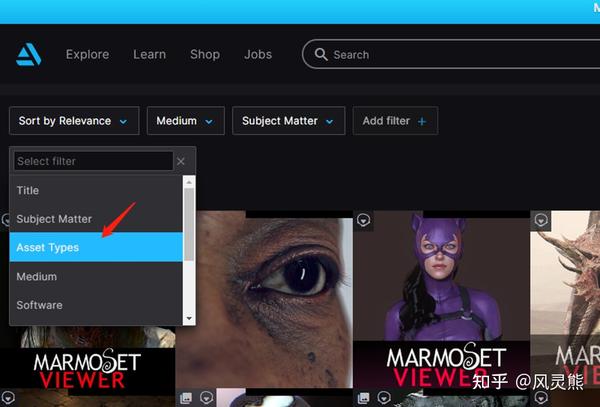 如何在ArtStation.com站点只搜索网页上有展示3D模型的资源 - 知乎