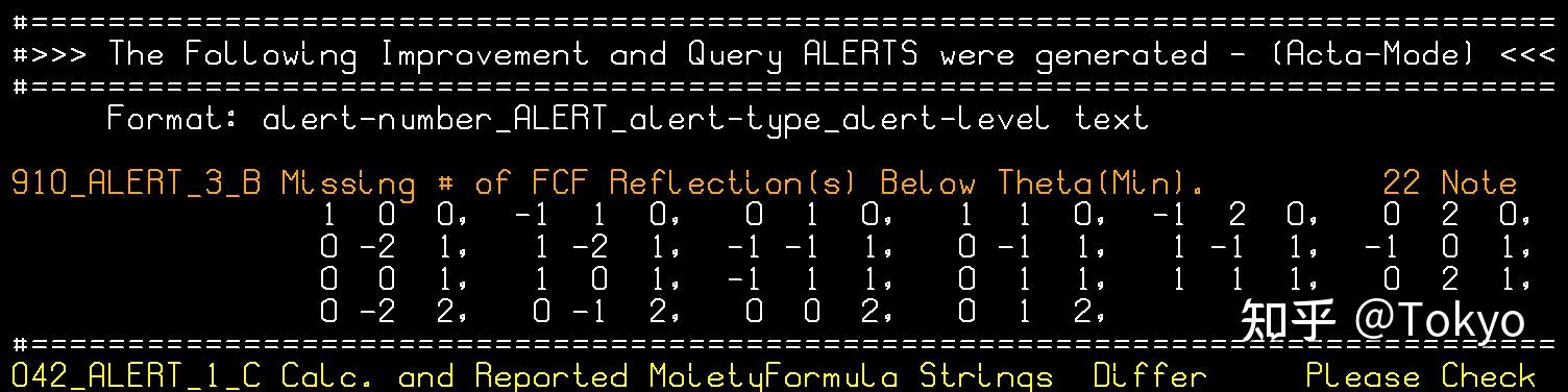 CheckCIF-B级警报PLAT250解决示例 - 知乎