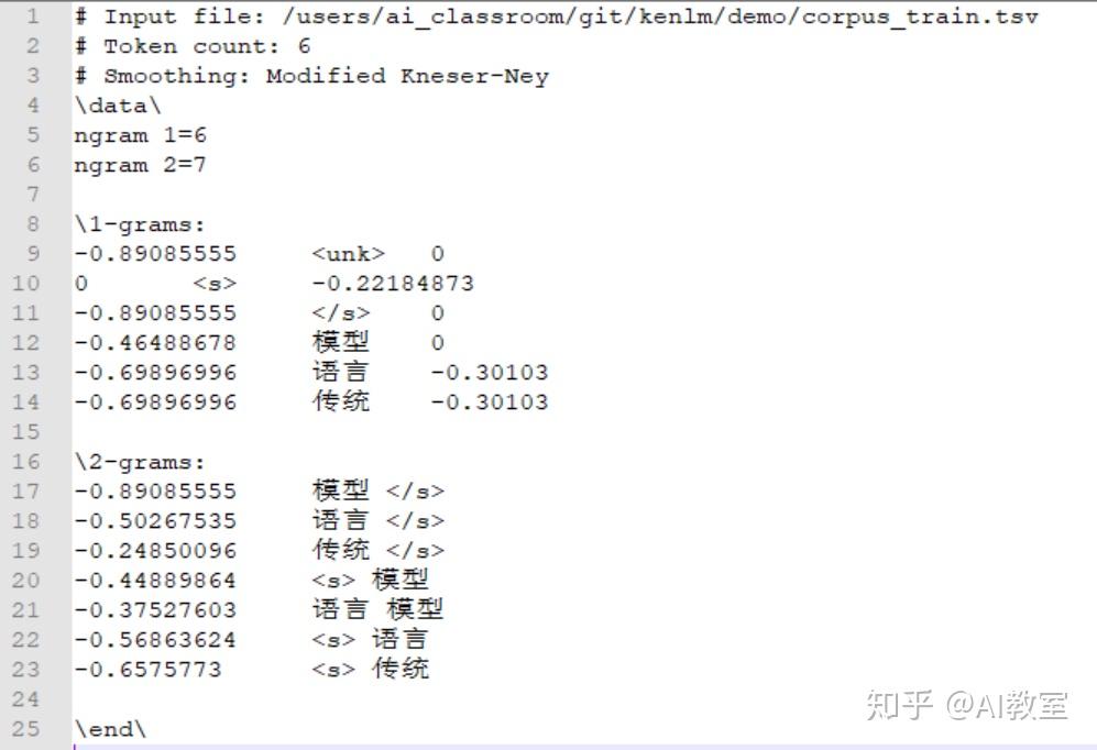 传统语言模型+KenLM 实现 - 知乎