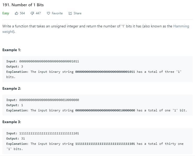 191. Number of 1 Bits - 知乎
