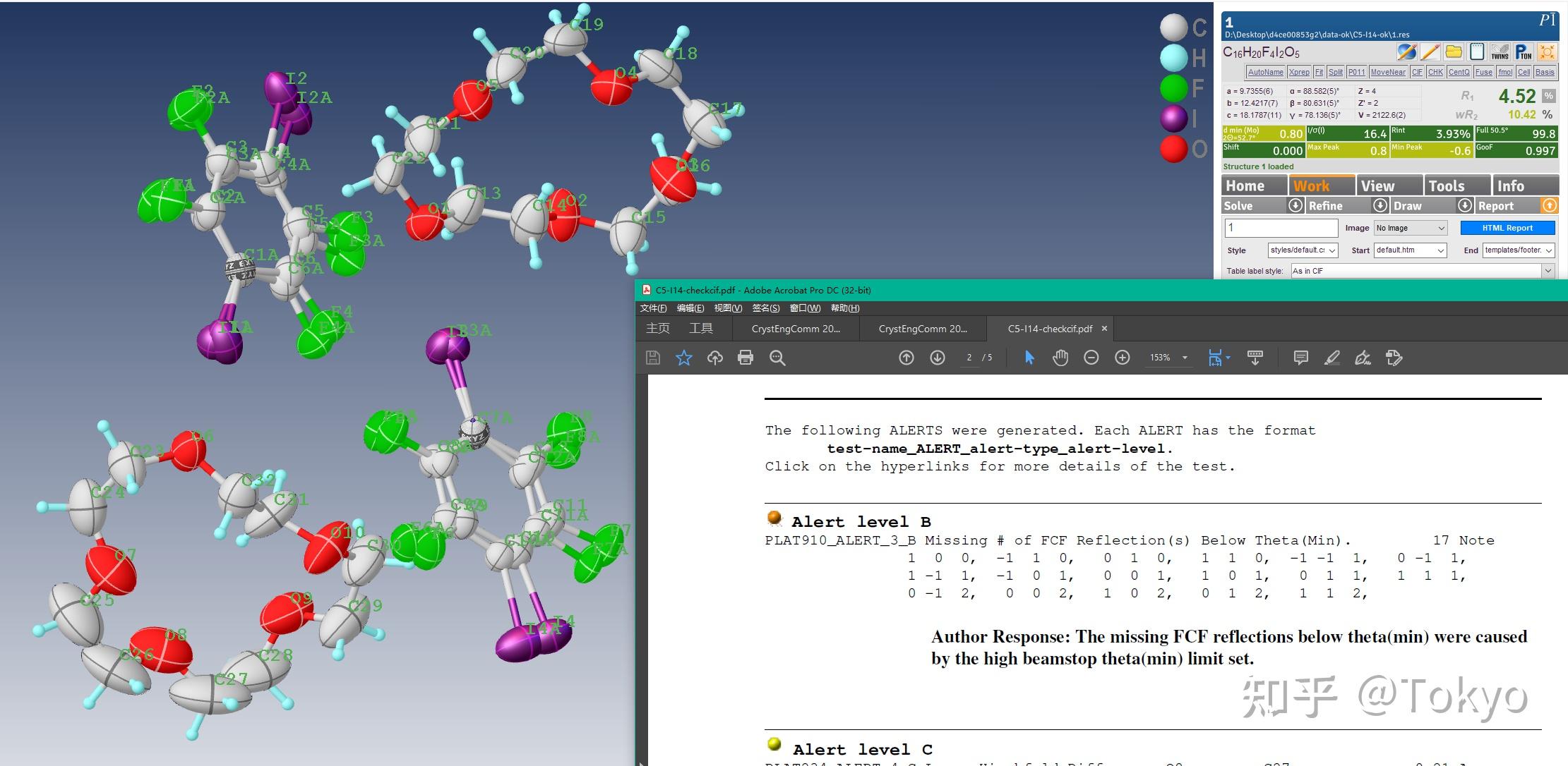 CheckCIF-AB级警报处理(CrystEngComm) - 知乎