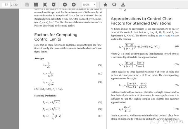 AIAG-SPC手册控制图里用到几个系数的来源和计算公式 - 知乎
