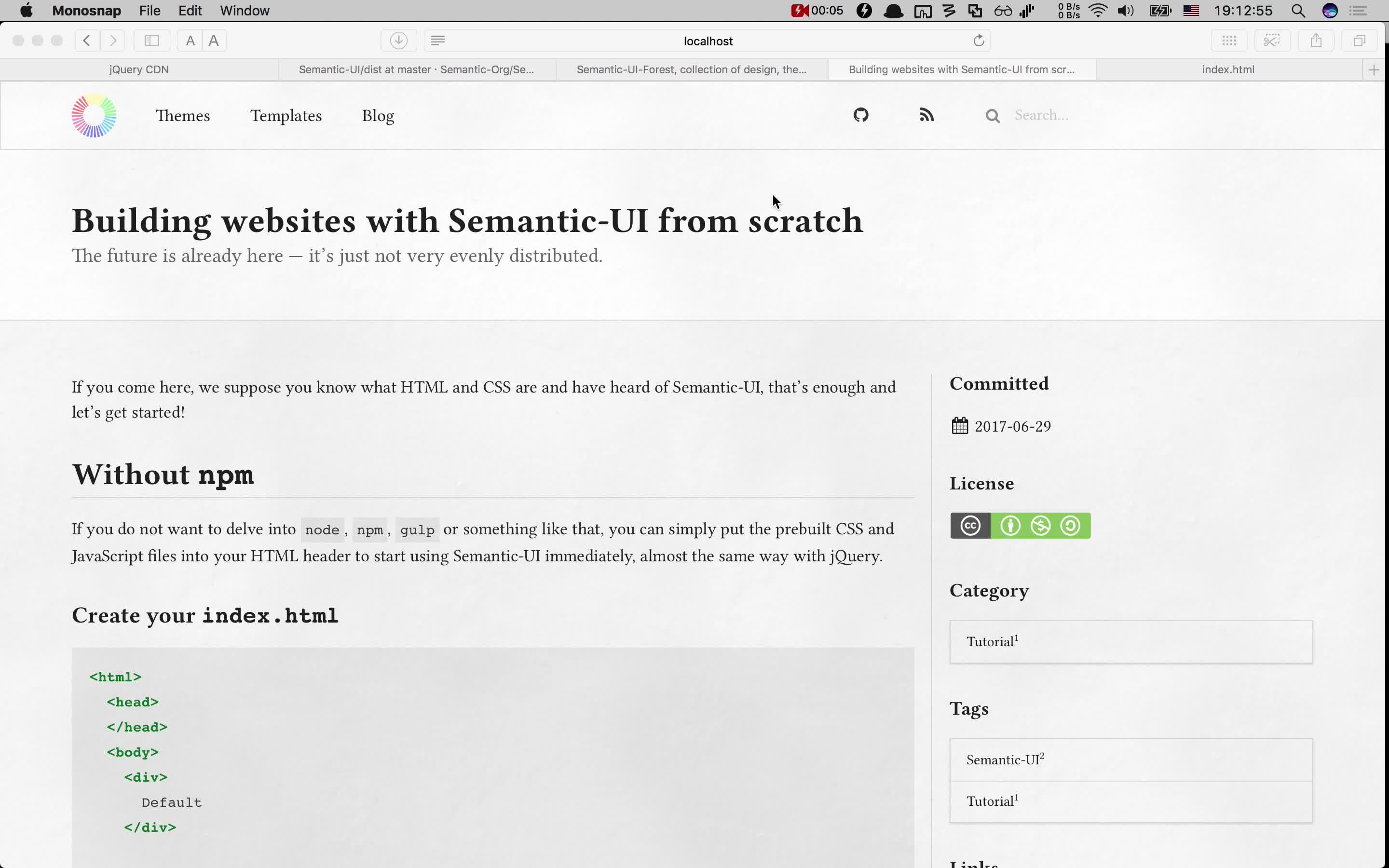 从零开始用 Semantic-UI 搭建网页 - 知乎