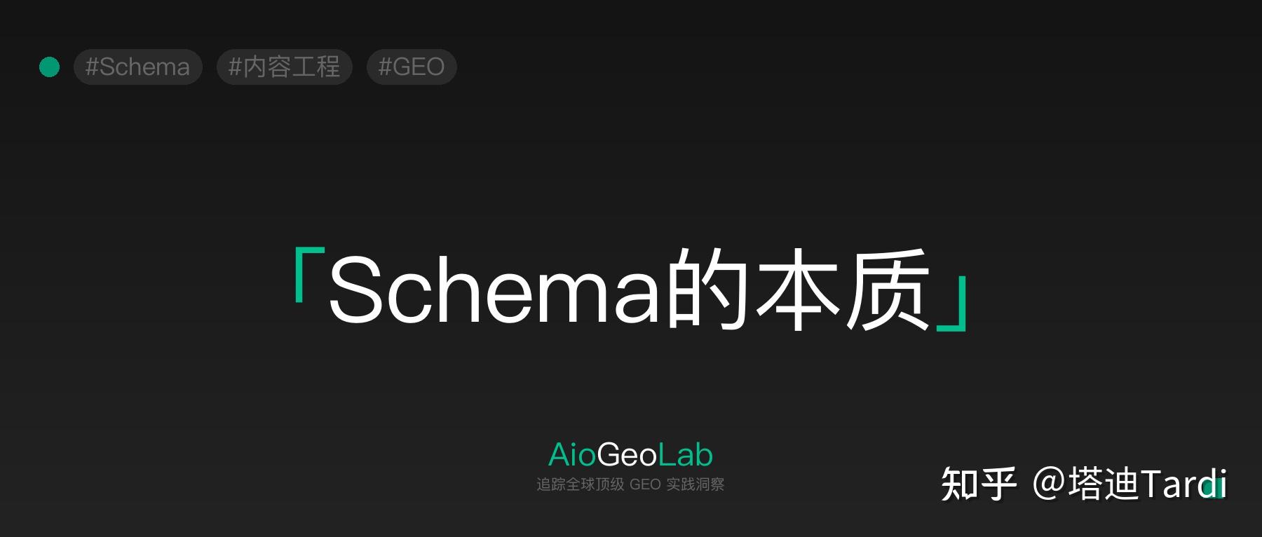 Schema不是格式，而是一种”我是谁、我处在什么认知位置”的声明协议 - 知乎