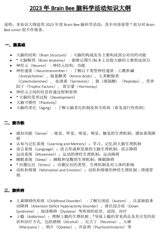 Brainbee生物竞赛规则/考试内容/奖项设置/时间安排~ - 知乎