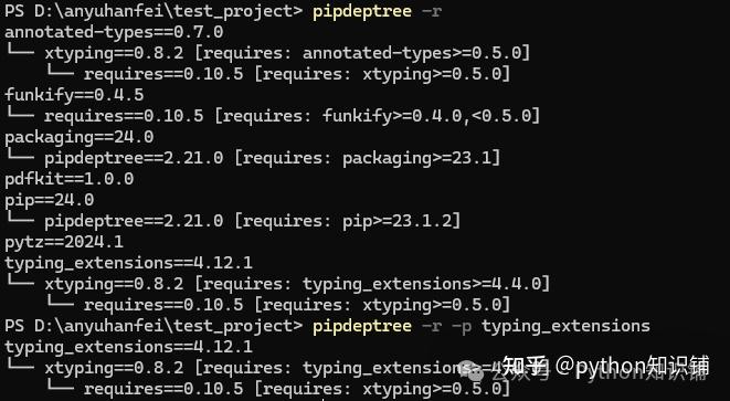 pipdeptree -- 树形结构查看依赖包│Python第三方库 - 知乎