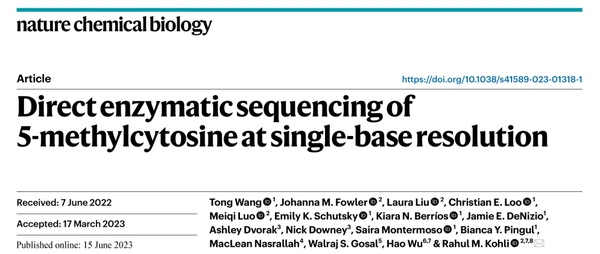 NCB | 全酶、无损的甲基化测序新方法“DM-Seq”，可以单碱基分辨率直接测序5mC - 知乎