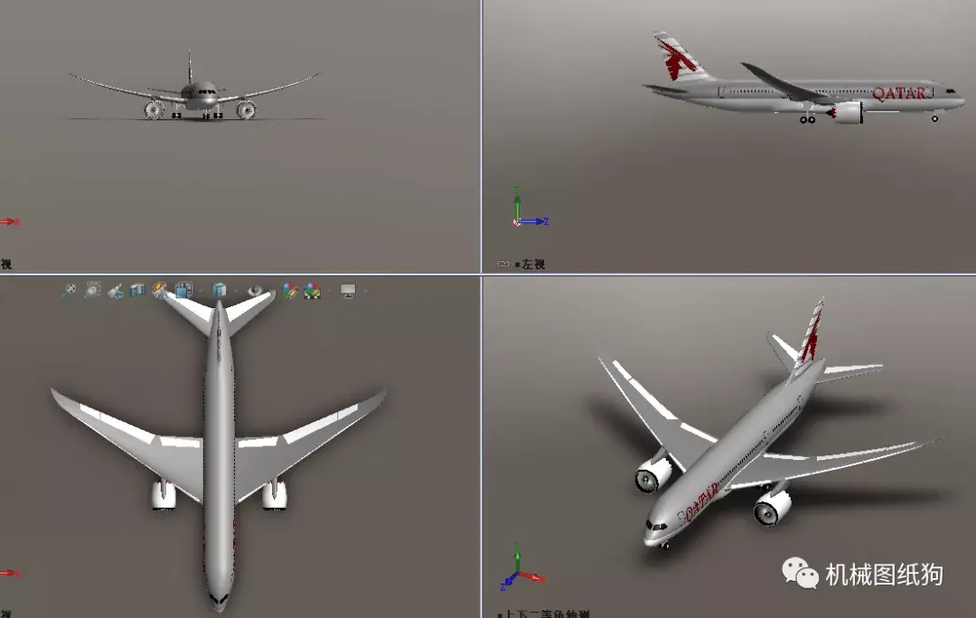 【飞行模型】Boeing 787 Dreamline飞机模型3D图纸 Solidworks设计 - 知乎