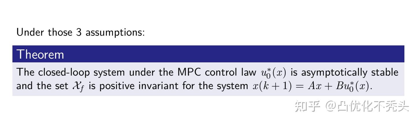 【Linear MPC入门】Model Predictive Control Algorithm, Feasibility and Stability - 知乎
