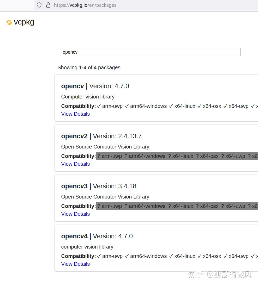 vcpkg 使用特定版本的 opencv - 知乎