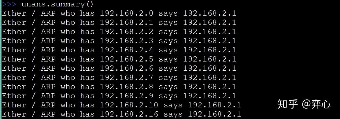 网络工程师的python之路 Scapy基础篇 知乎