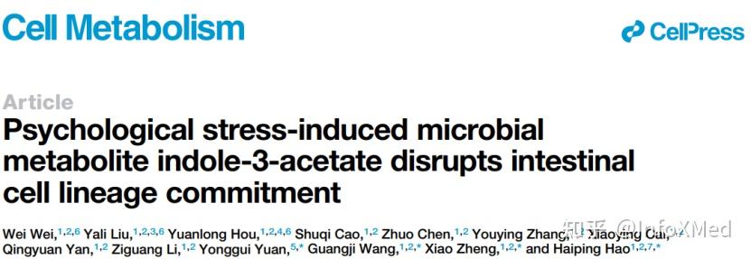 Cell Metab | 揭示精神心理压力影响肠细胞谱系分化的代谢传递机制 - 知乎