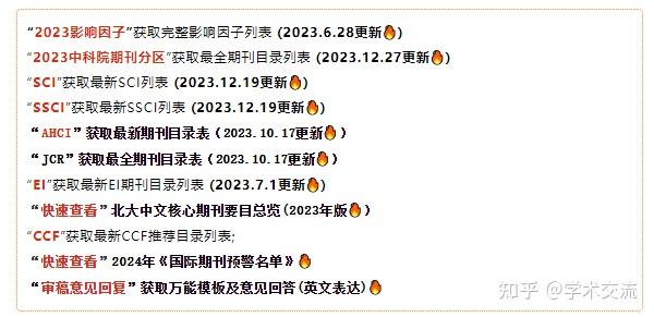 SCI/SSCI最新2023影响因子查询表（可下载） - 知乎