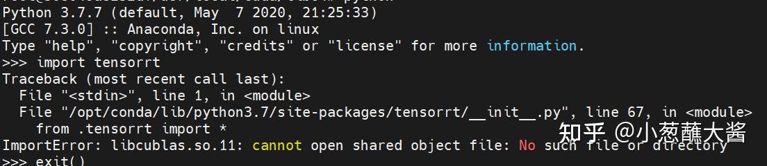 TensorRT安装时libxx.so.xx:cannot open shared file解决(保真、保有效) - 知乎 TensorRT安装时libxx.so.xx:cannot open shared file解决(保真、保有效) - 知乎