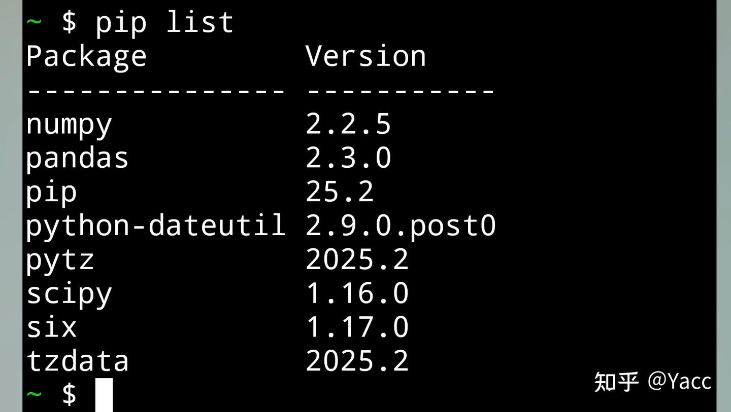 安装python 最基础的四个应用包 numpy, pandas, sc - 知乎