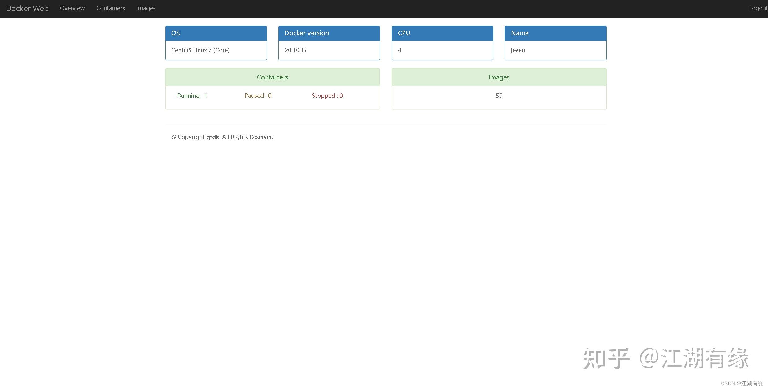 云原生之部署Docker轻量级管理面板EasyDockerWeb - 知乎