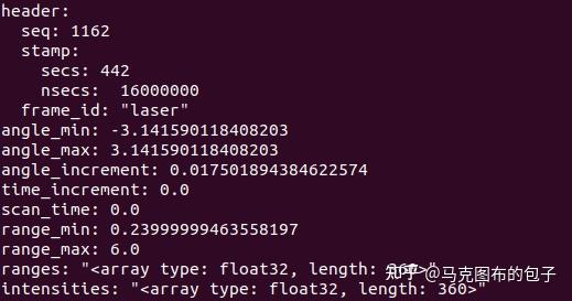 ROS激光雷达消息包格式 - 知乎