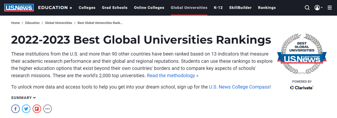 U.S. News全球最佳大学排名出炉！KCL进英国前5、港中文怒升29名 - 知乎