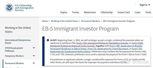 移民局新公告：EB5递交I-526时，不得与I-485合并缴费 - 知乎