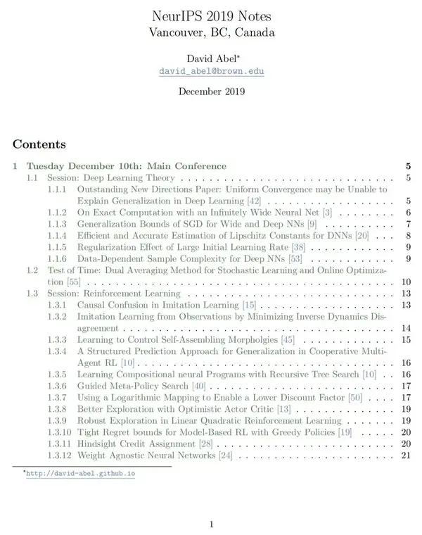 算法最热，arXiv论文接收率高一倍，NeurIPS 2019最全报告+视频+笔记都在这里了 - 知乎