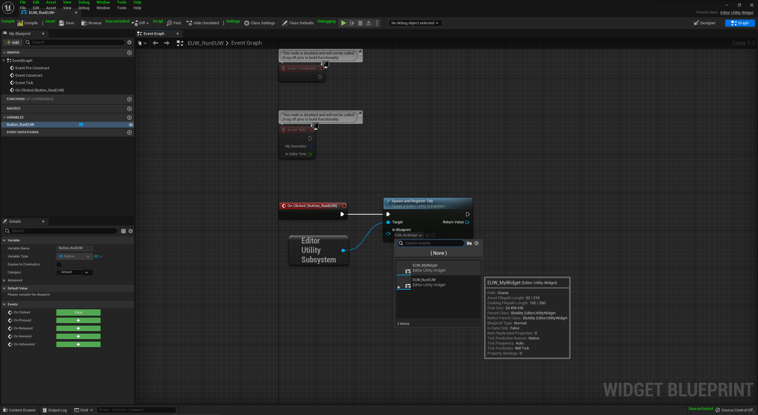 UE5 Widget 