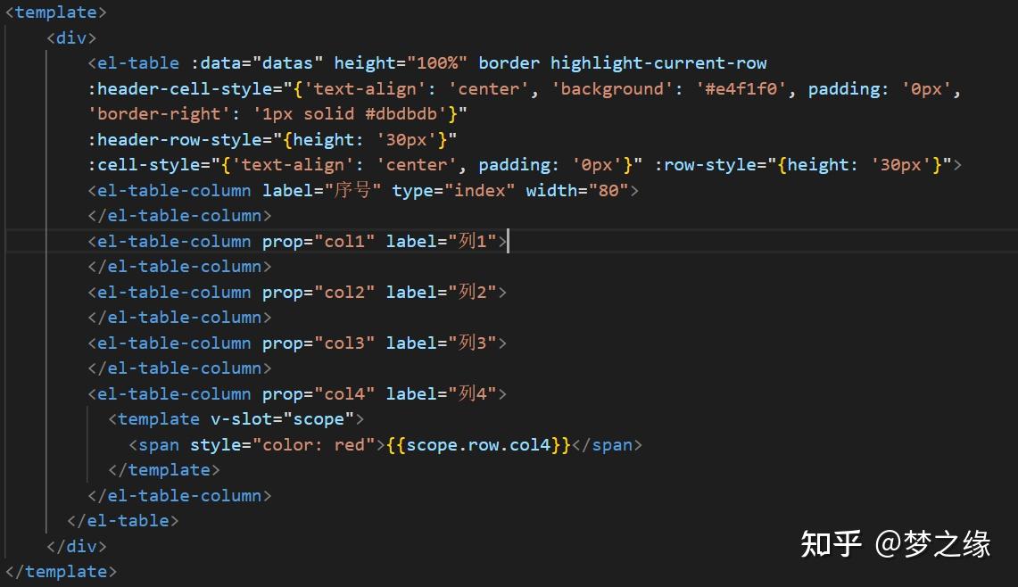 element UI中表格el-table的行和列样式设置 - 知乎